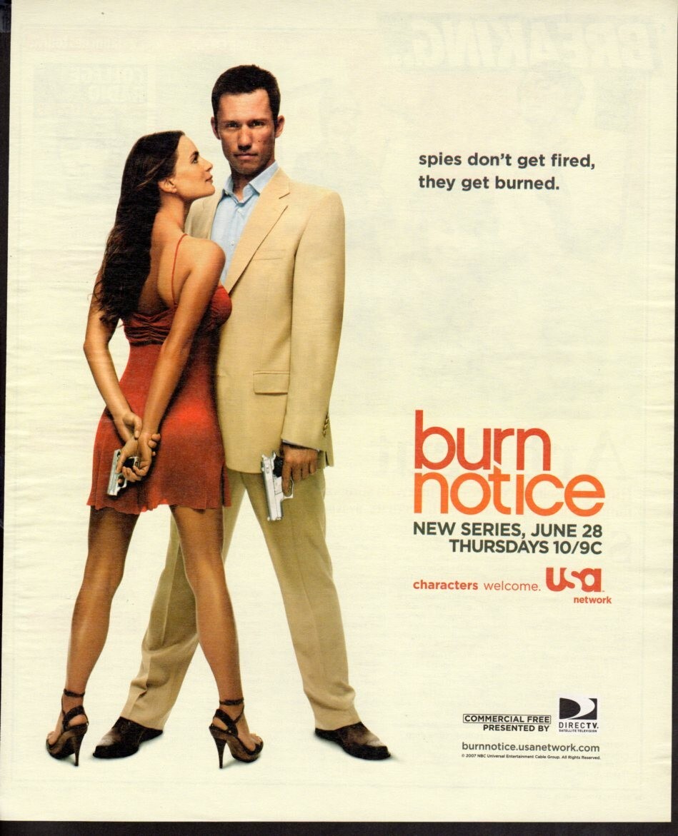 print ad advertisement Burn Notice USA Network Series Espionage Jeffery ...