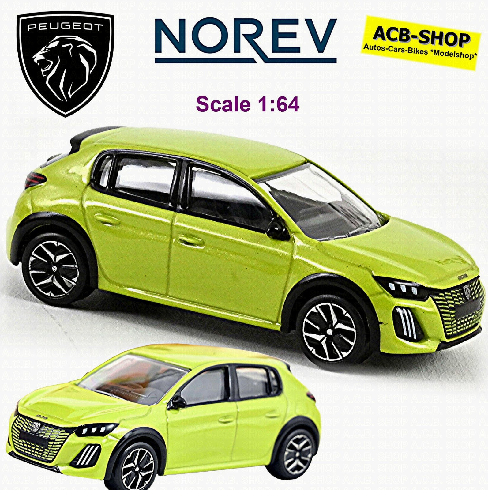 Peugeot 208 II Sedan 2024 Agueda Yellow Metallic 1 64 Norev 310965 for ...