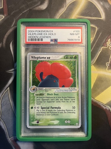 Pokemon PSA 8 NM-MT Vileplume ex 100/101 EX Hidden Legends Ultra Rare ...