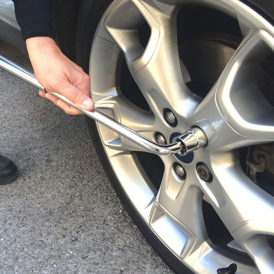 L Type Telescopic Wheel Brace Nut Wrench Sockets Tyre Spanner Set ...