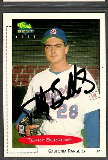 1991 Classic #265 Terry Burrows Gastonia Rangers Baseball Signed ...
