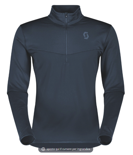 SCOTT - Maglia uomo mezza zip Defined Light - Dark Blu | eBay