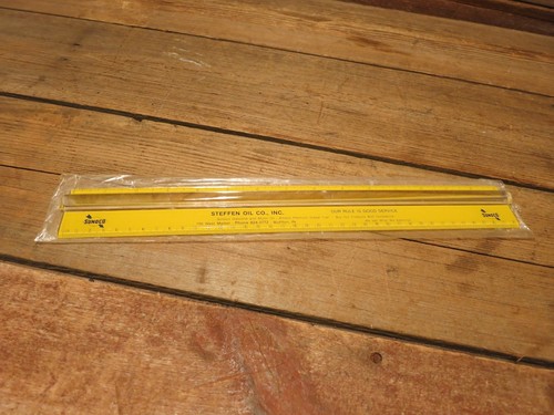 Vintage SUNOCO Steffen Oil Co., Inc. Plastic 15" Inches And 38 CM Ruler ...