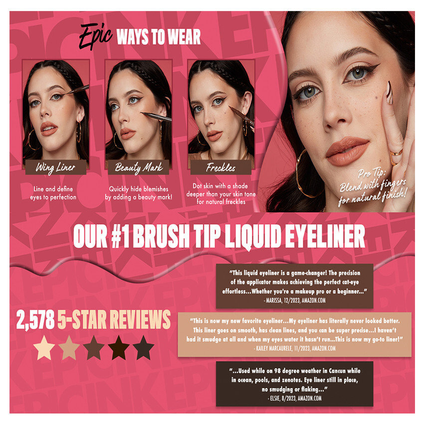 1 NYX Epic Ink Waterproof Liquid Eyeliner "EIL 01 - Black" *Joy's ...