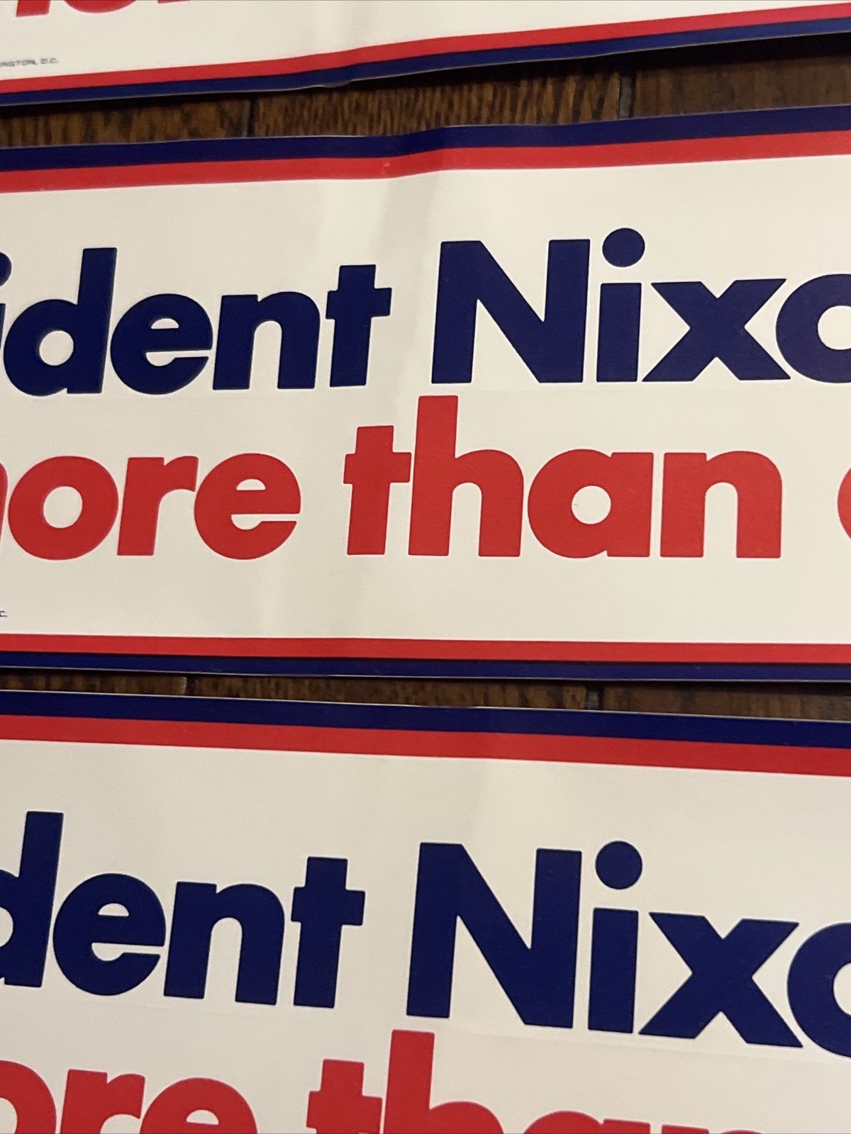 Lot 15 Vintage 1972 President Richard Nixon Now More Than Ever Bumper ...