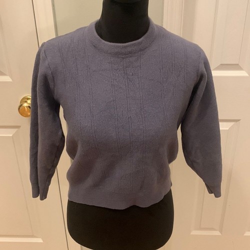 Chill Chaser By H. Sagar Woolmark Cropped Crewneck Sweater- Size 38/M ...