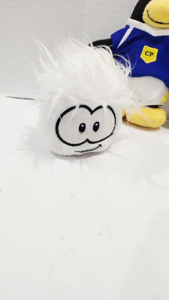 Disney Club Penguin King Roi, Soccer Player, White & Blue Puffle Plush ...
