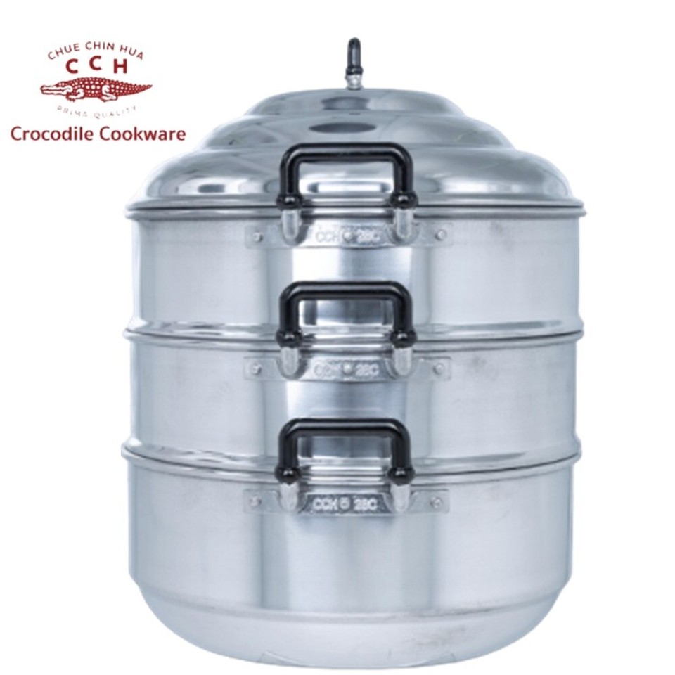 Thai Traditional Aluminum Steamer Pot Cookware Crocodile Brand Kitchen ...