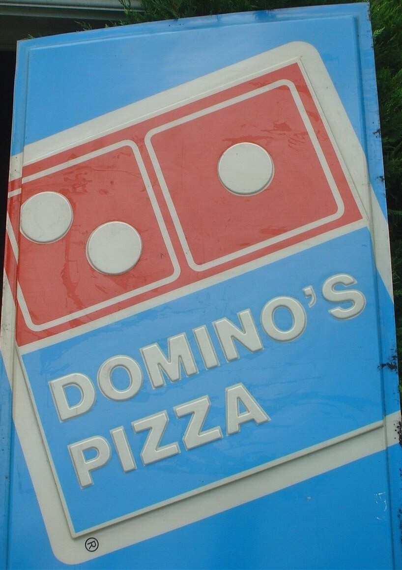 Huge Vintage Domino's Pizza Molded Plastic Store Front ? Sign 8 ...