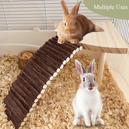 Rabbit Bridge for Cage, Extra Large Wooden Hideout Bridge/Ramp/Ladder ...