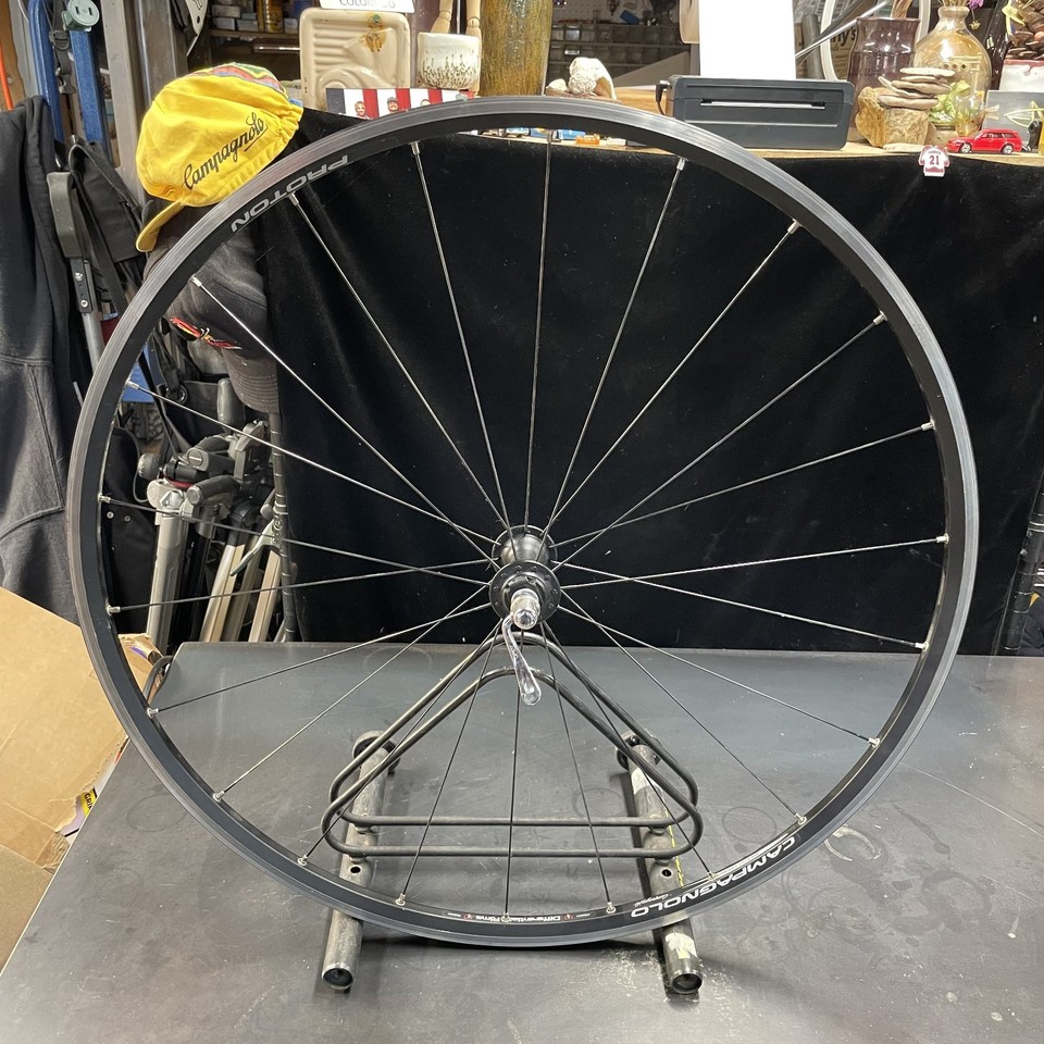 Black Campagnolo Proton 700c 10 Speed Wheelset - Rim Brake - Aliminum ...