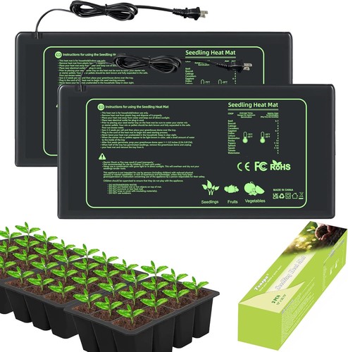 Seedling Heat Mat 2 Pack Heat Mats for Seed Starting Plants Indoor ...