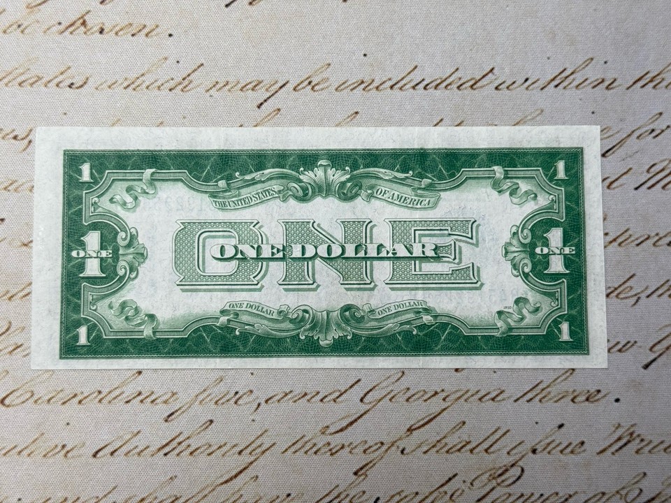 1928 B $1 Dollar Silver Certificate Funny Back Blue Seal Note AU ...