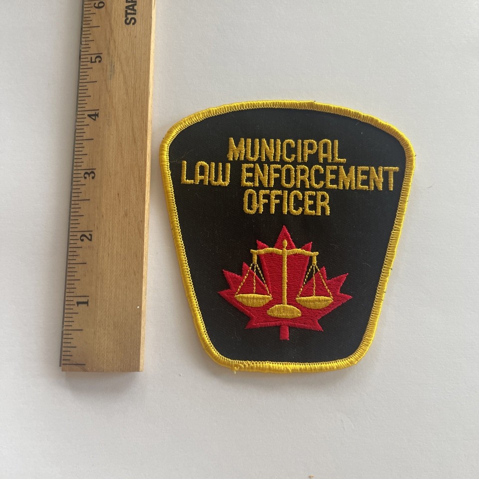 Municipal Law Enforcement Officer Patch Black Gold Red | eBay