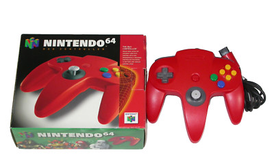 Vtg N64 Nintendo 64 Red Gaming Controller Original Box 1996 Authentic ...