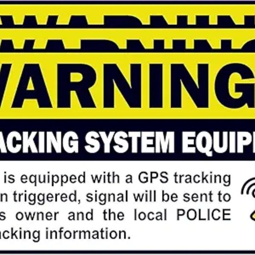 (Pack of 3) GPS Tracking Sticker Anti-Theft Car Vehicle Warning Sign ...