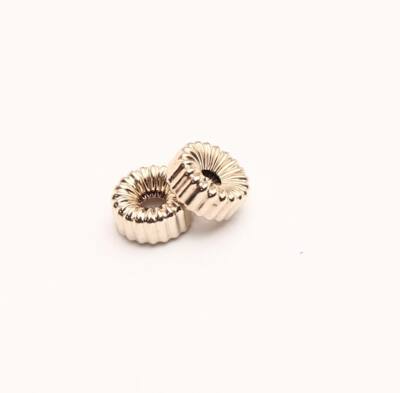 14k GOLD FILLED Roundel round Bead Corrugated 4 5 6 mm * PRICE FOR 1 ...