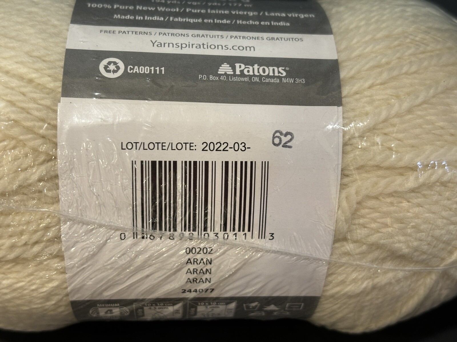 Patons Classic Wool Yarn Aran 068828 for sale online | eBay