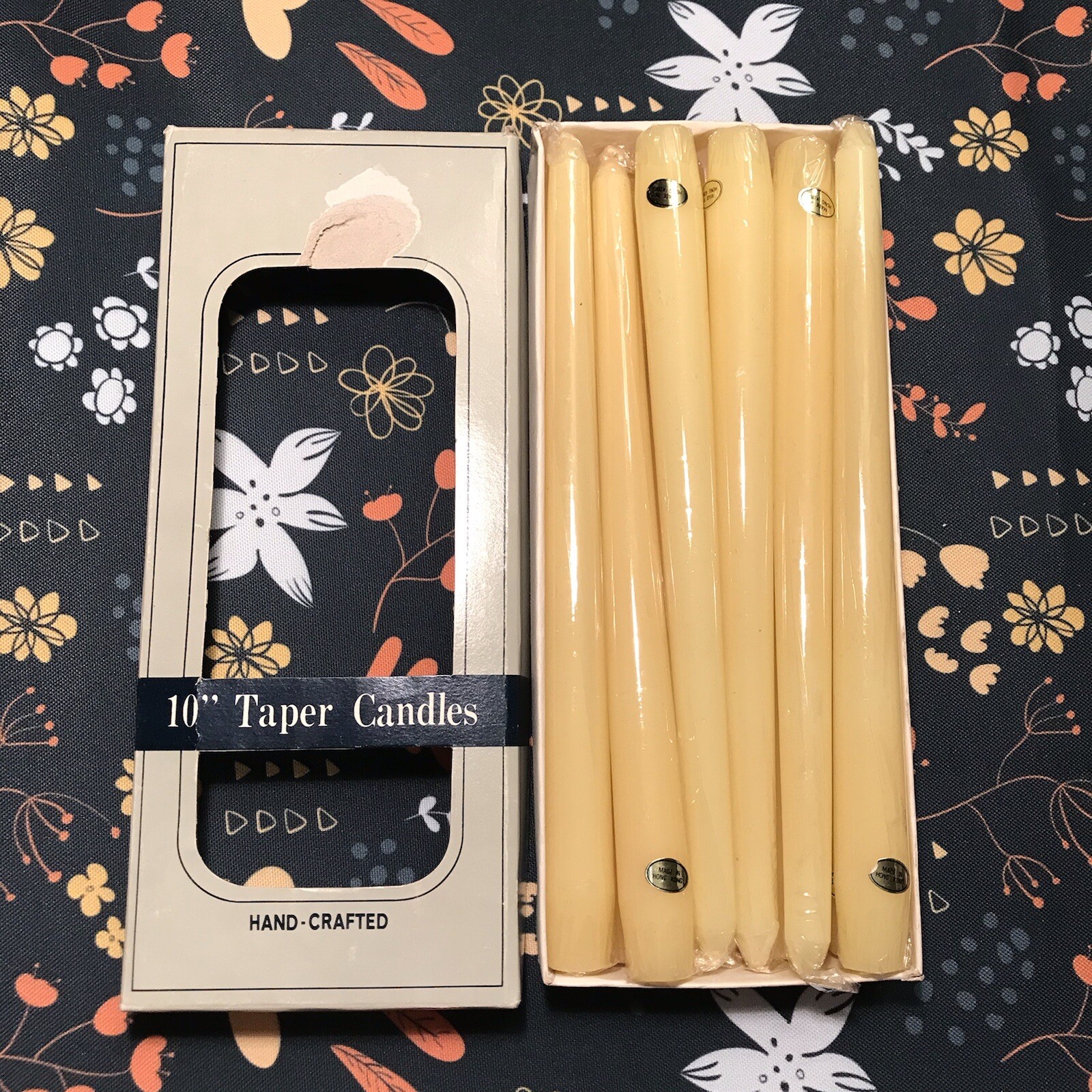 12 Vintage Candles. 10” Taper Candles. hand made whit… - Gem