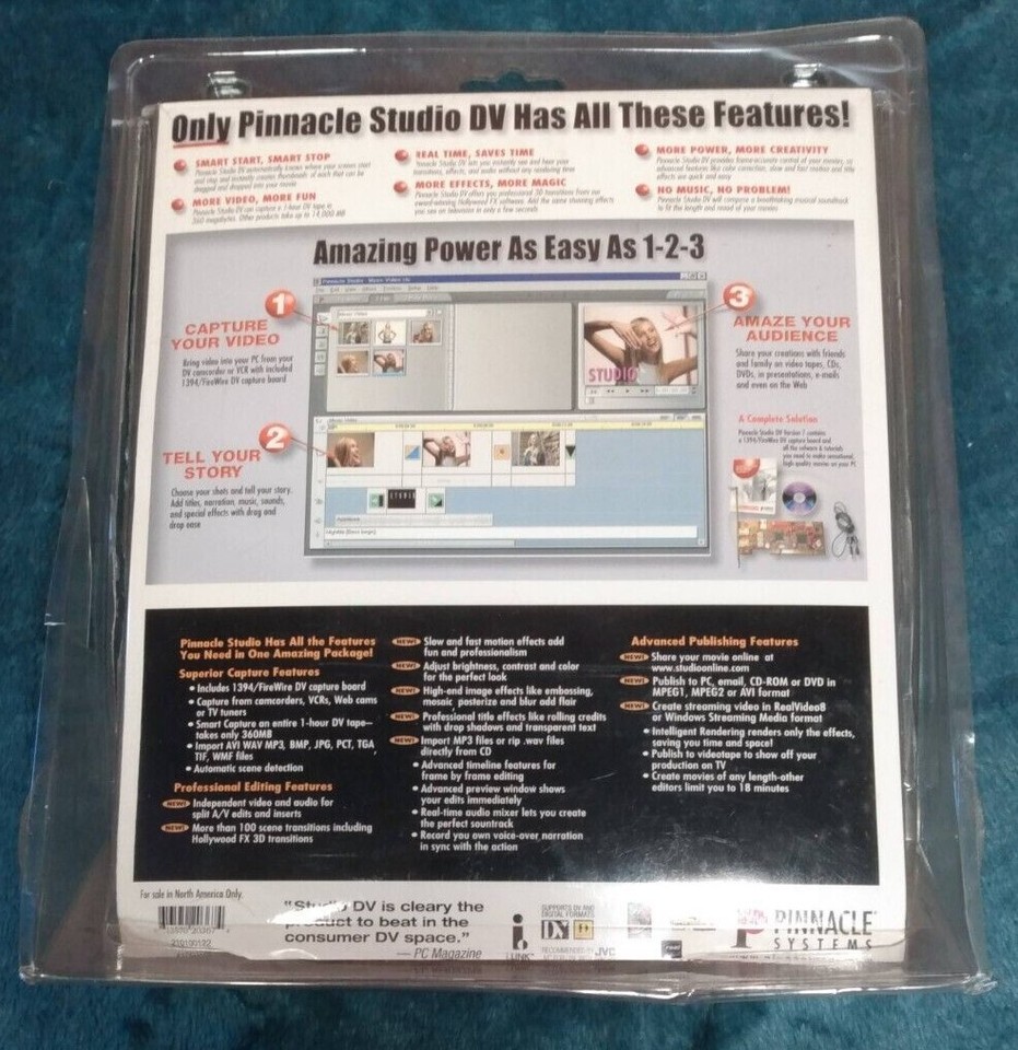 Pinnacle Studio DV Version 7 Professional Video Editing Software Sealed ...