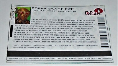 G I JOE File I.D. Card Filecard 2004 Swamp Rat V1 VvV (Single pack) | eBay