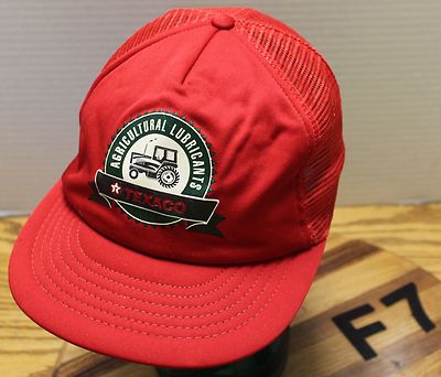 VINTAGE TEXACO AGRICULTURAL LUBRICANTS TRUCKER SNAPBACK HAT RED GOOD ...