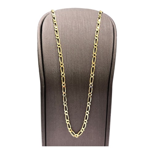 9ct 9k Yellow Gold Italian (1x1) Figaro Chain Necklace 4.89 Grams 47 ...