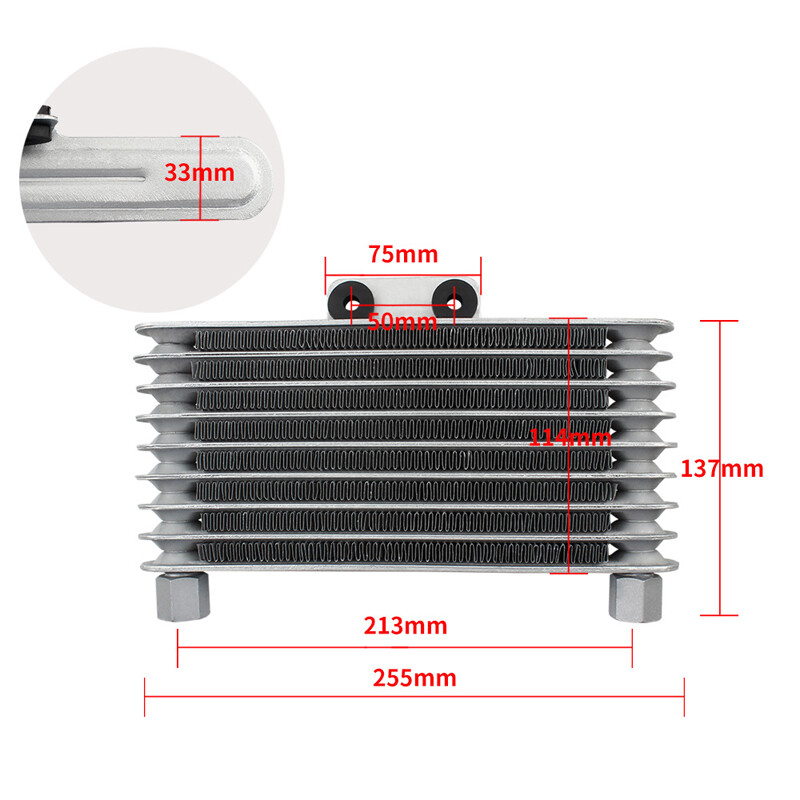 CNC Aluminum Engine Oil Cooler Cooling Radiator For 125CC-250CC ...