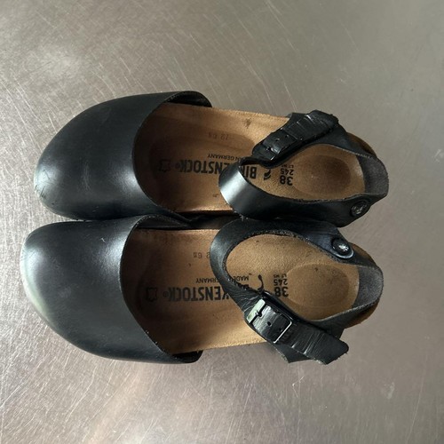 Birkenstock Messina Black Leather Shoes EU 38 24.5cm No Box Japan Good ...