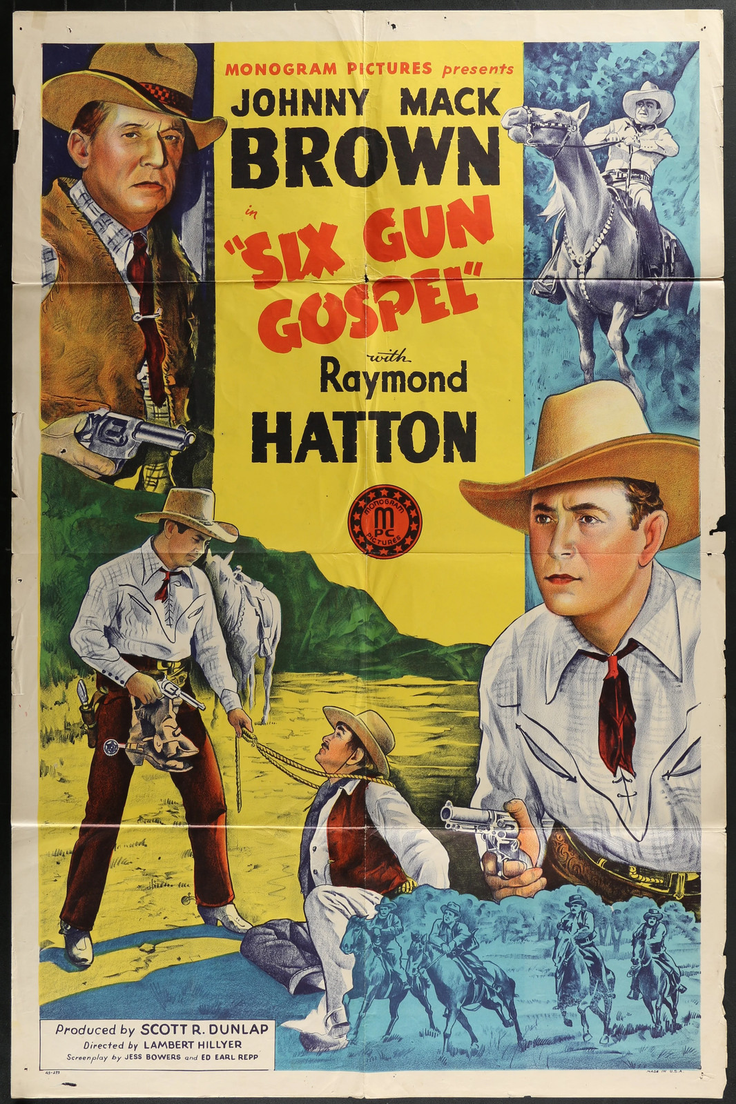 Six Gun Gospel (1943) Original Western Movie Poster F 27x41 | eBay