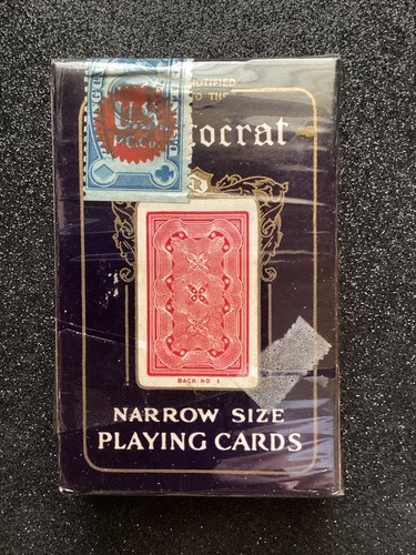 Vintage Red Aristocrat Narrow #414 *SEALED* High Finish Playing Cards ...