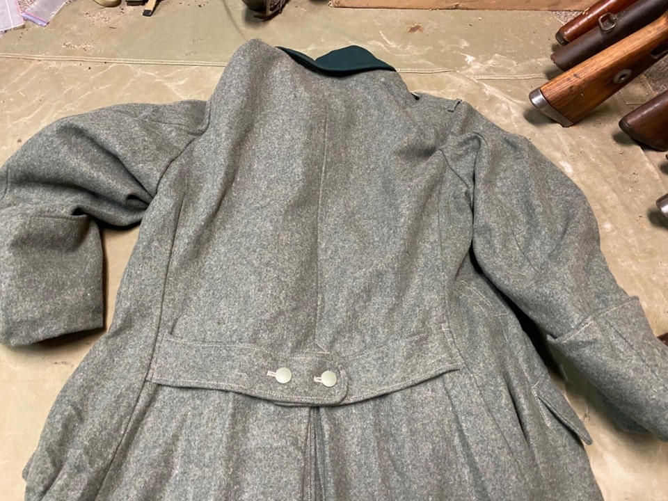 WWII GERMAN M36 M1936 INFANTRY EM NCO COMBAT FIELD OVERCOAT GREATCOAT ...