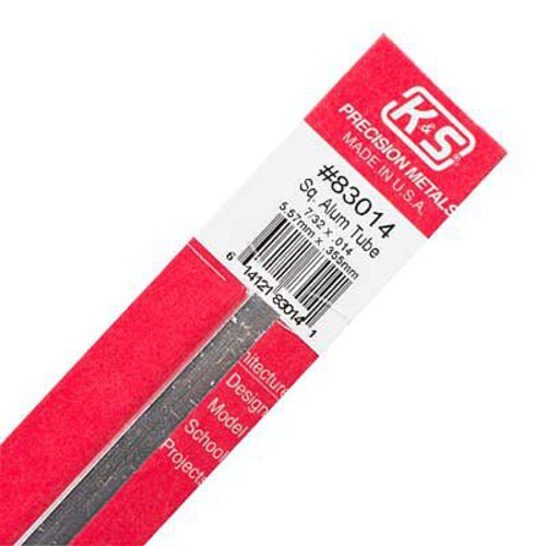 K-S 7/32''x12'' Square Aluminum Tube .014 Wall (1) - #83014 | eBay