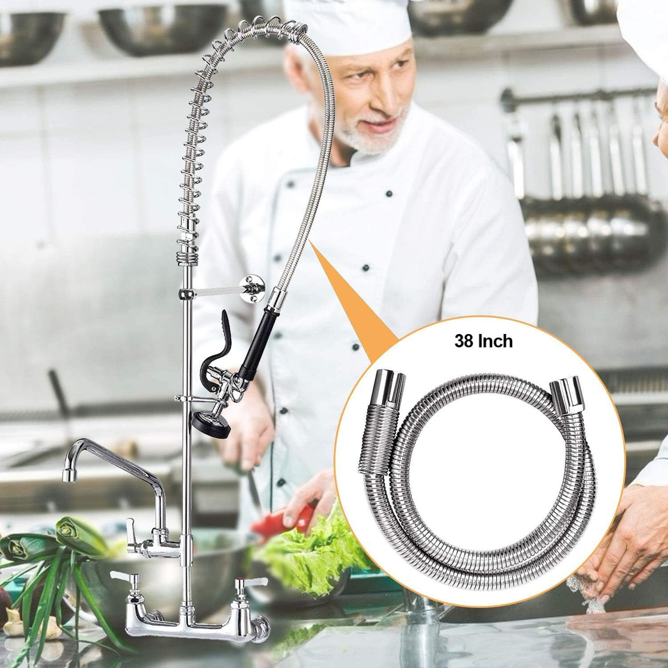 Pre-Rinse Hose 38 Inch Flexible Stainless Hose for All Brand Commercial ...