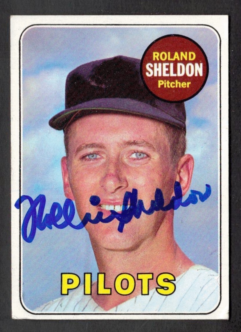 1969 Topps Rollie Sheldon Card #413 Autograph Signed Seattle Pilots | eBay