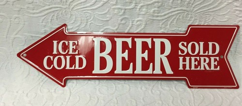 Metal Sign - "Ice Cold Beer Sold Here" - 20" | eBay