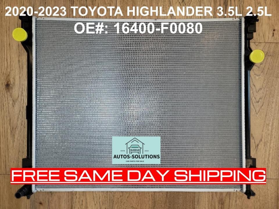 RADIATOR 2020-2023 TOYOTA HIGHLANDER 2.5L 3.5L V6 4CYL 16400-F0080 20 ...
