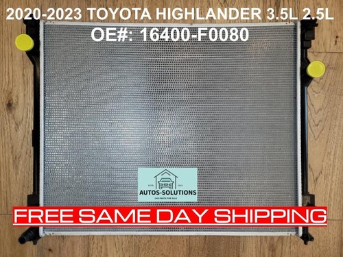 RADIATOR 2020-2023 TOYOTA HIGHLANDER 2.5L 3.5L V6 4CYL 16400-F0080 20 ...