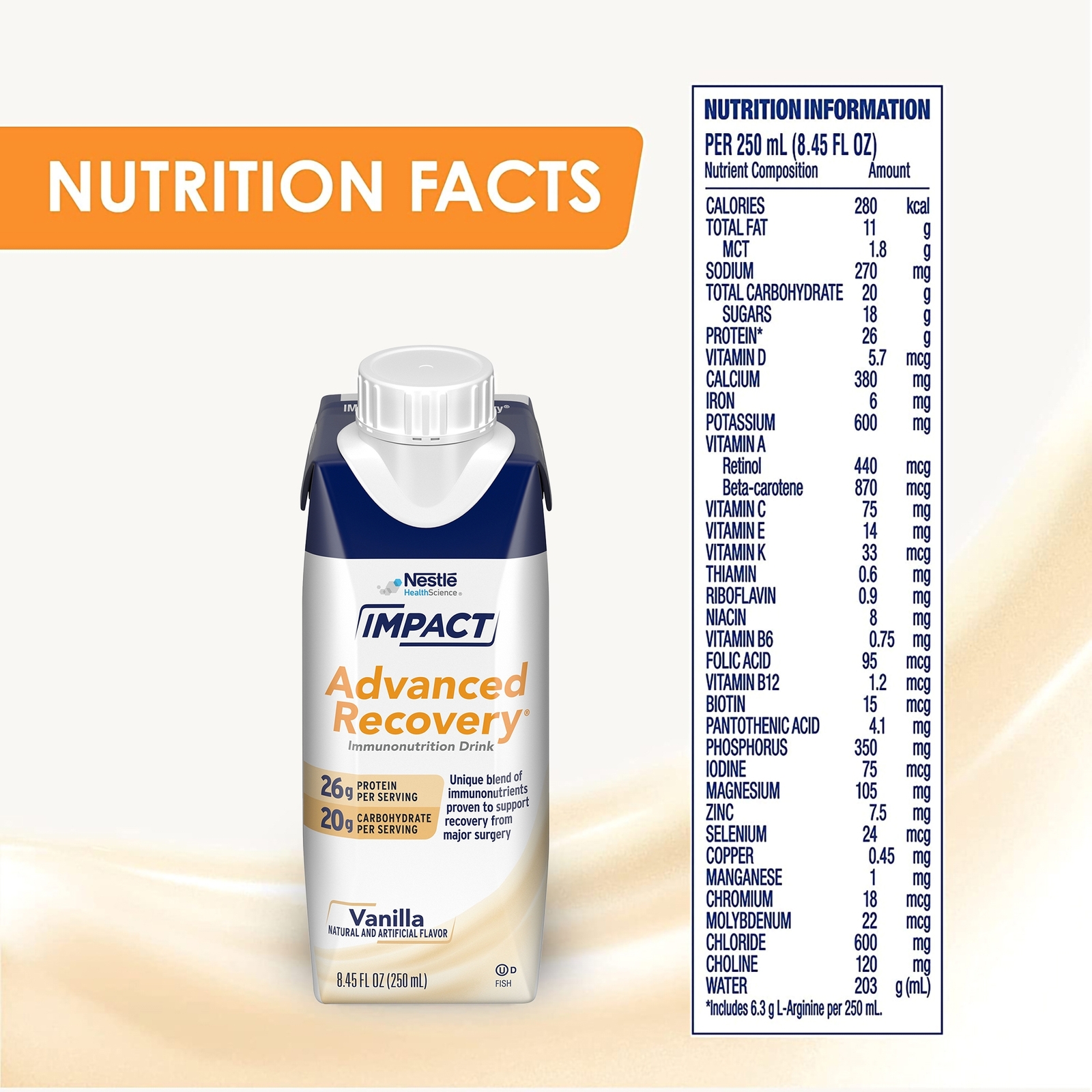 Nestle Impact Advanced Recovery Immunonutrition Drink Vanilla 8.45 oz ...