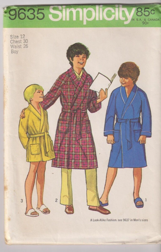 9635 SIMPLICITY c.1971 - Classic ROBE - BOYS Sz 12 | eBay