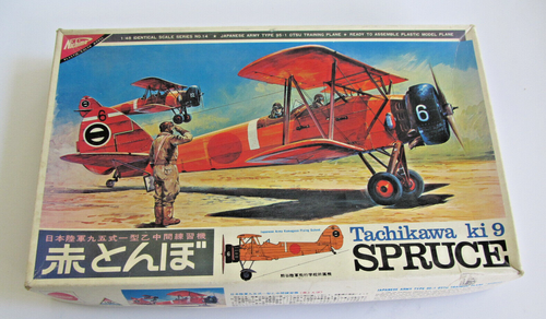 Vintage Nichimo Kit No. S-4814 Tachikawa Ki 9 SPRUCE Training Plane 1/ ...