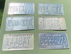 Car Automobile License Plate Tag Lot of (6) Metal Embossed / Wall Art ...
