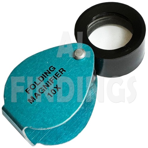 10x Magnification Folding Pocket Magnifying Glass loupe reading lens ...