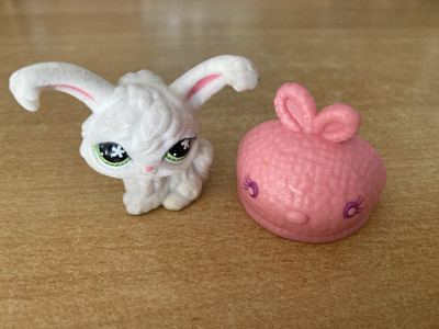 LPS Littlest Pet Shop Angora Hase Langohr Hase Bunny #515 mit Körbchen ...