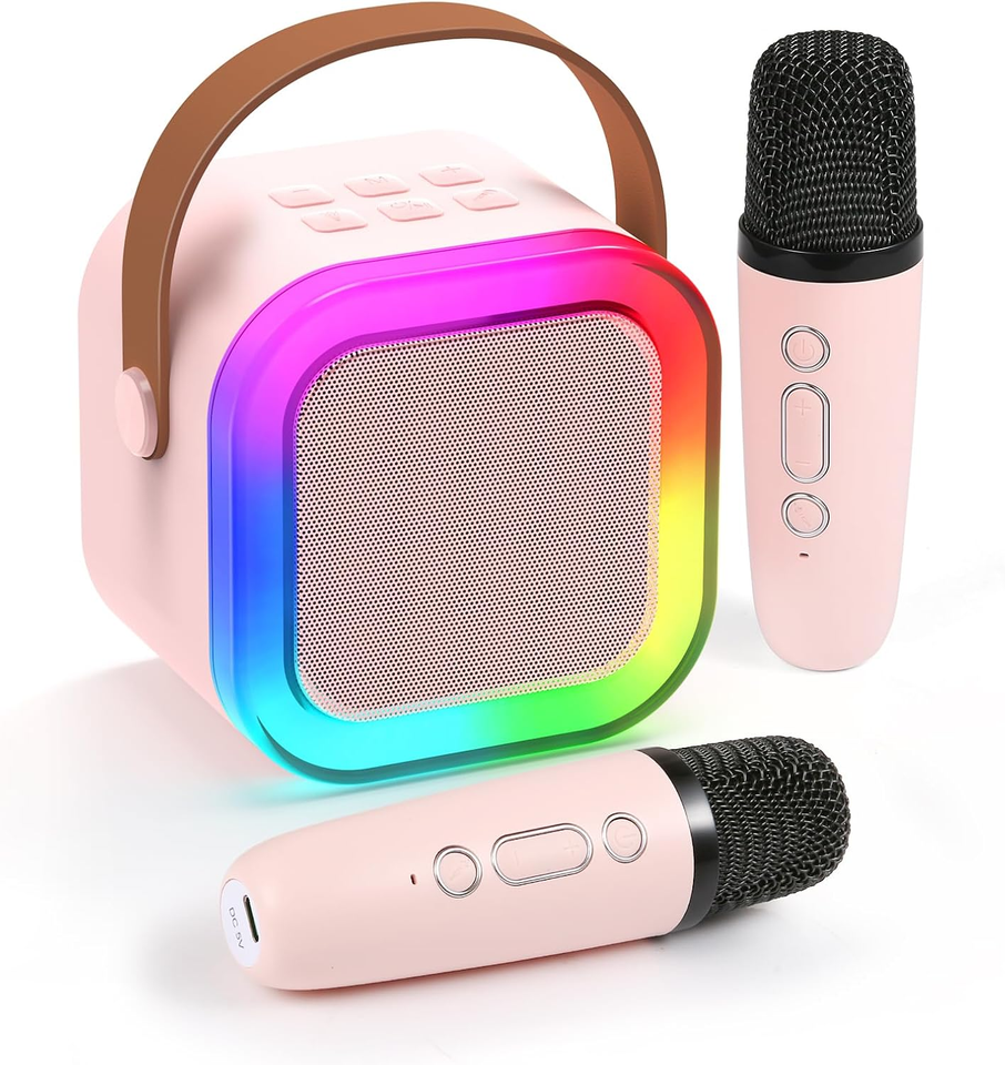 Kid Mini Karaoke Machine Portable Karaoke Speaker And 2 Wireless ...