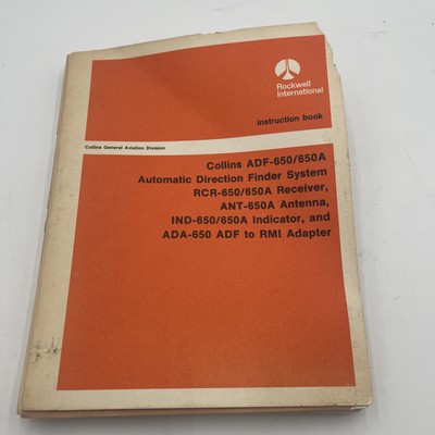 Collins ADF-650/650A RCR-650/650A ANT-650A IND-650/650A Instruction ...