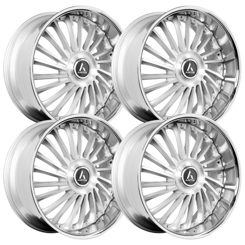 22 inch 22x9 Artis Renegade XL Silver Brushed wheels rims 5x120 +38 | eBay