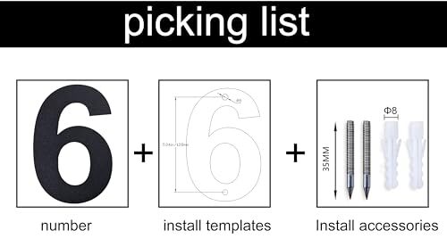 12 Inch Black Stainless Steel House Numbers for Outside Door Number 4 ...