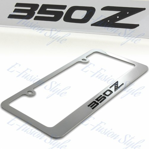 For Nissan 350Z Logo Chrome Plated Brass License Plate Frame with 2 ...