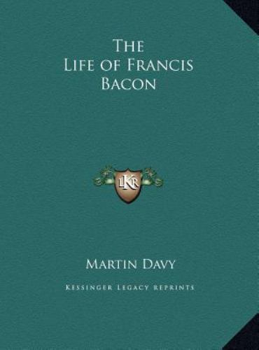 Life of Francis Bacon by Martin Davy (2010, Hardcover) for sale online ...